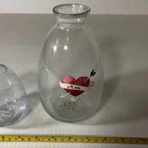 Rae Dunn | Accents | Rae Dunn Bubble Glass Vase Mom Tattoo Heart Arrow ...